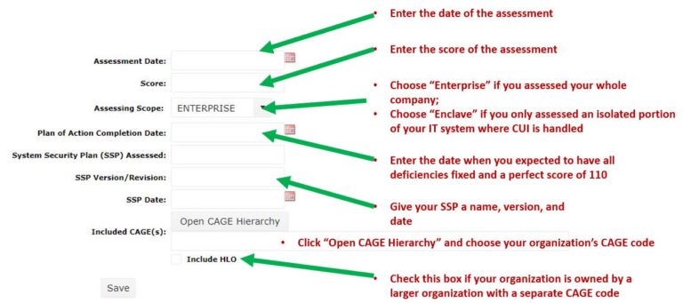 How to generate your NIST 800-171 DoD self assessment (SPRS) score