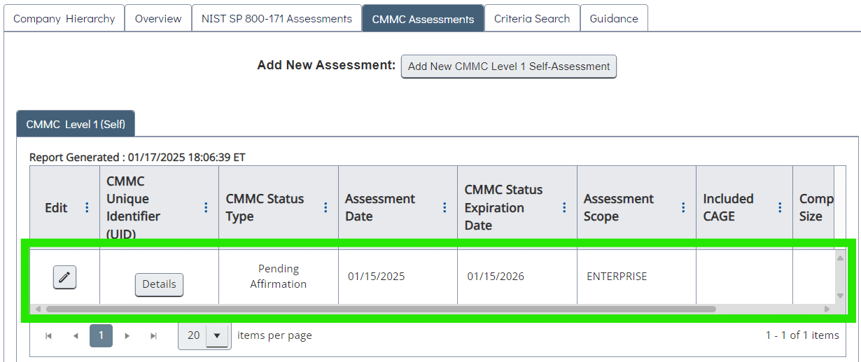 How to perform and report a CMMC Level 1 self-assessment